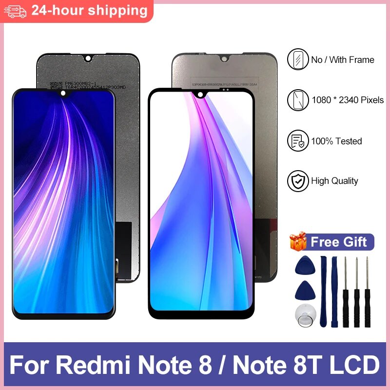 Замена для Xiaomi Redmi Note 8, ЖК-экран для Redmi Note 8T M1908C3XG, ЖК-дисплей, Note 8 Black Frame