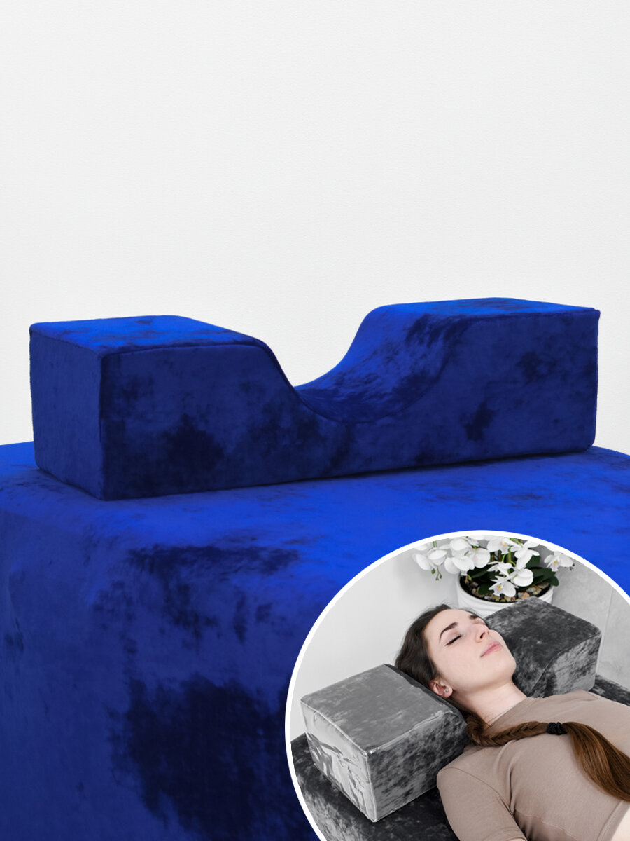 Подушка лешмейкера под голову для ресниц, для лэшмейкера, темно-синий