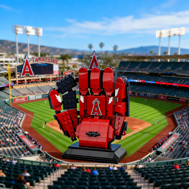 Трансграничные популярные бейсбольные перчатки MLB, тематические строительные блоки, спортивные болельщики, научные и образовательные игрушки, строительные блоки, источник, оптовая продажа с фабрики