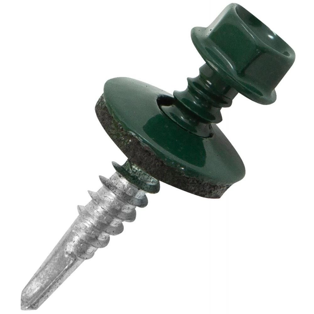 Саморез Кровельный , Зеленый Мох 4,8 x 70мм RAL 6005 (100 шт)