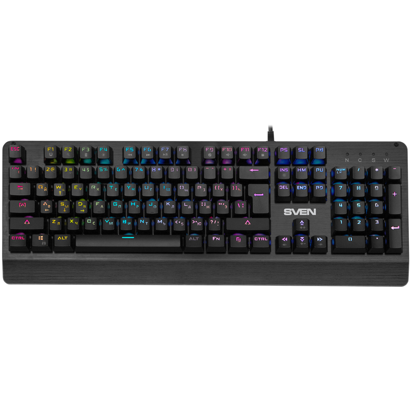 Механическая игровая клавиатура SVEN KB-G9700 (104 кл,+12Fn, RED switch, RGB, мет, корпус)