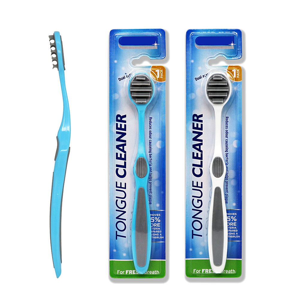 2Pcs Tongue Suction Cleaner Remove Bad Breath Oral Cleaning Freshener Brush for Men Women Kids Elderly