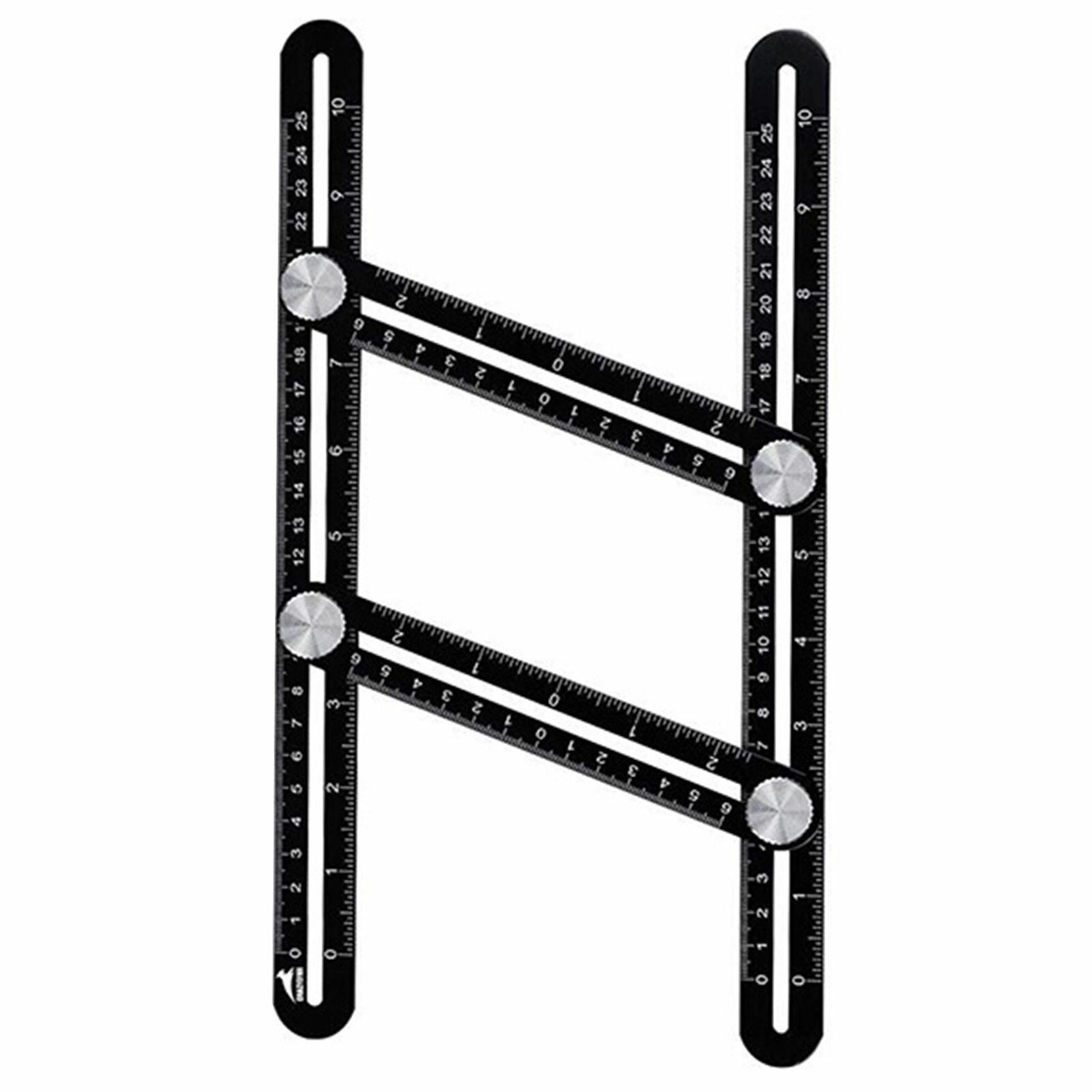 Угловая линейка из алюминиевого сплава 25 см, многофункциональная линейка для лазерной гравировки, анодированный четырехкратный инструмент для измерения угла