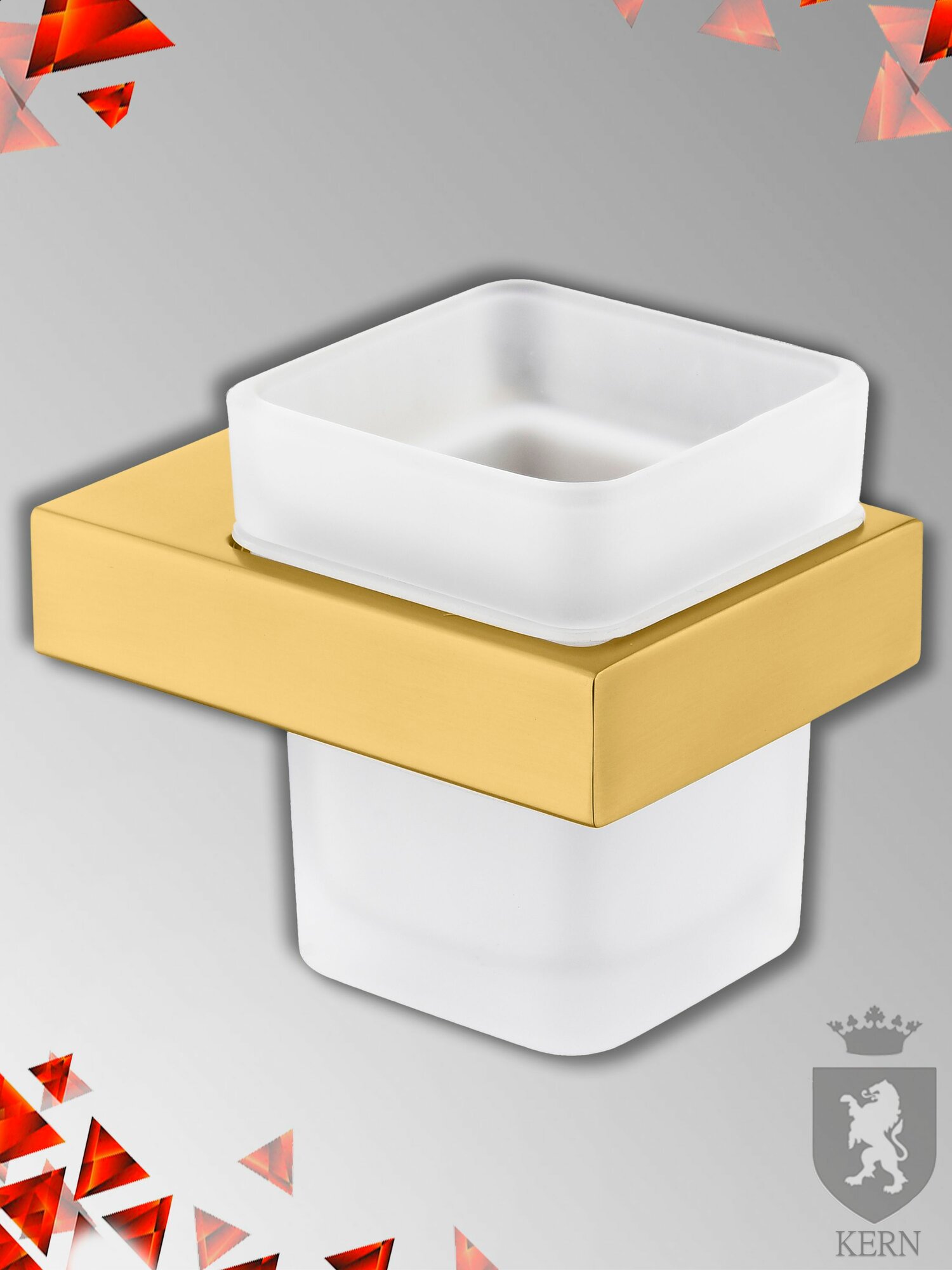 Настенный стеклянный стакан KERN 9505 матовое золото