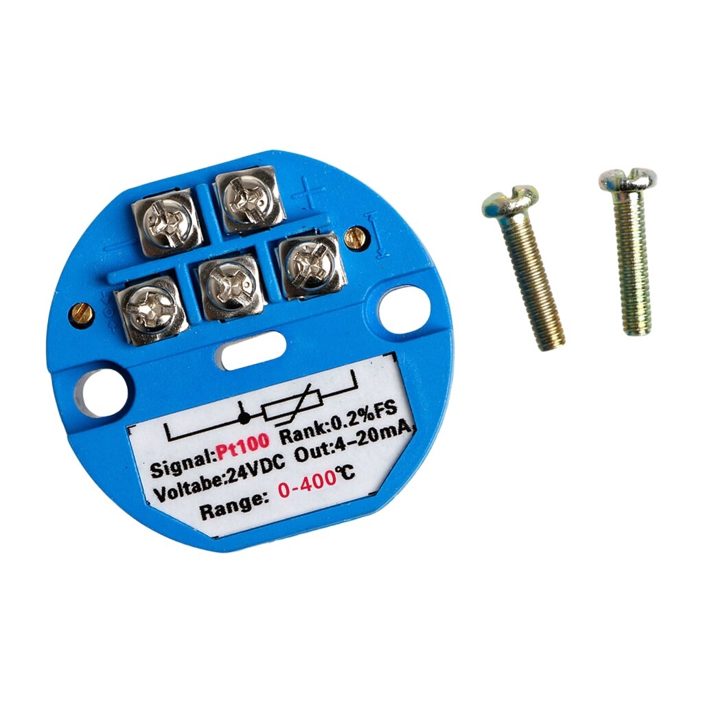 Модуль передатчика датчиков температуры DC24V 4-20 мА Выходной сигнал PT100 диапазонов