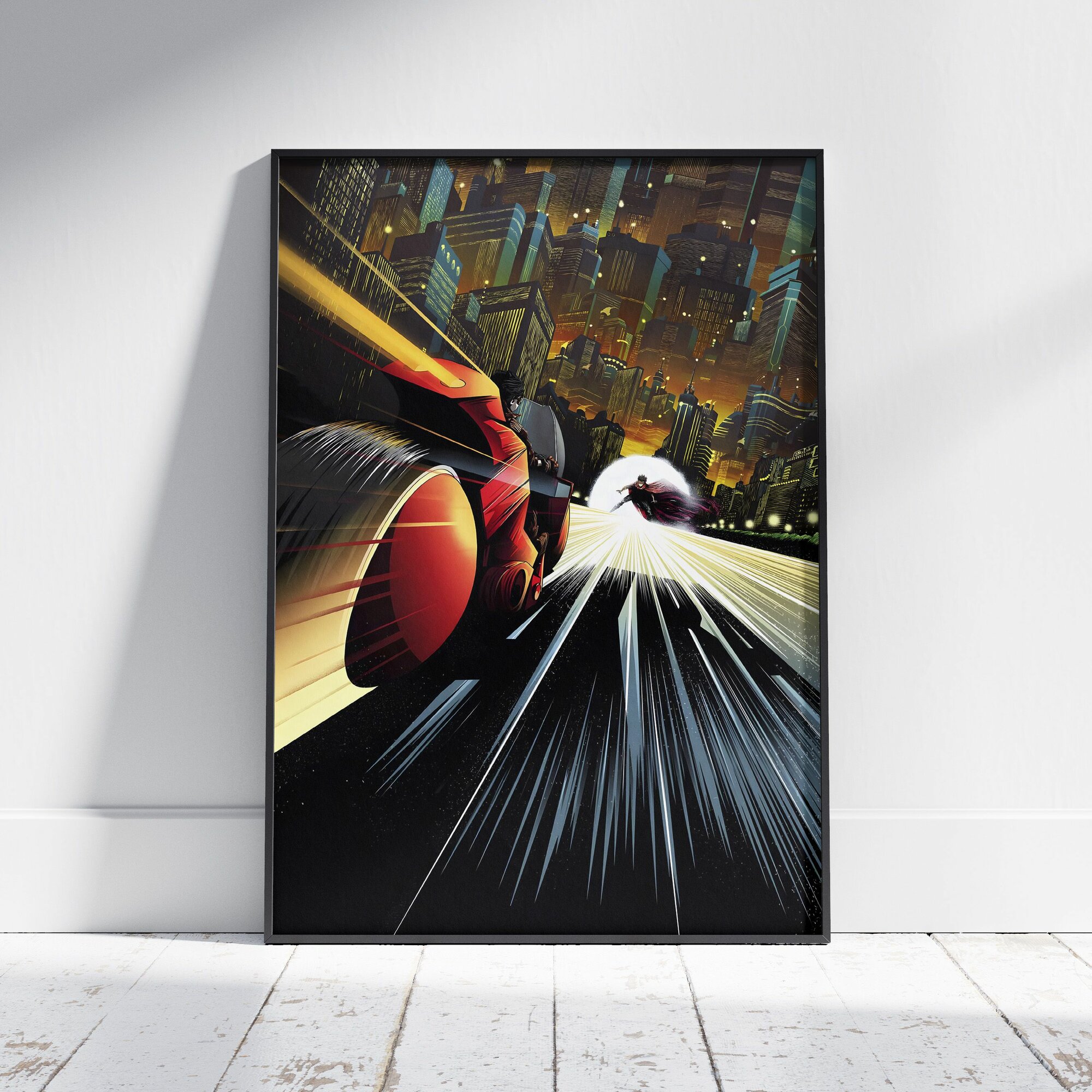 Плакат на стену для интерьера Акира (Канэда и Тэцуо 8) - Постер по аниме формата А3 (30x42 см)