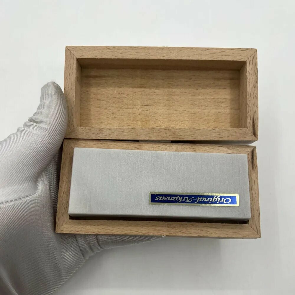 Прямоугольный камень Arkansas Horotec MSA16.051 в деревянной коробке