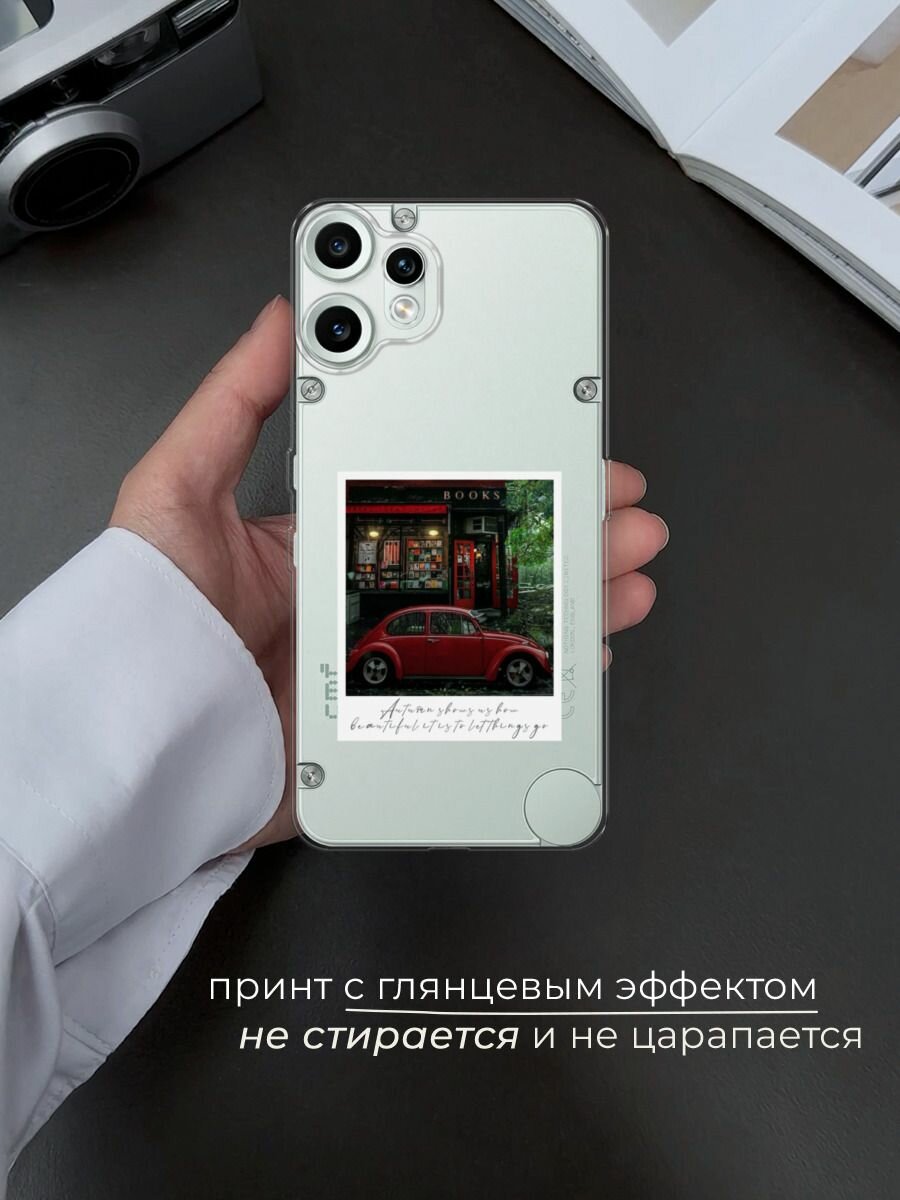 Чехол на CMF Phone 2 Pro / CMF Фон 2 Про с принтом Осенний палароид красный — фото 1