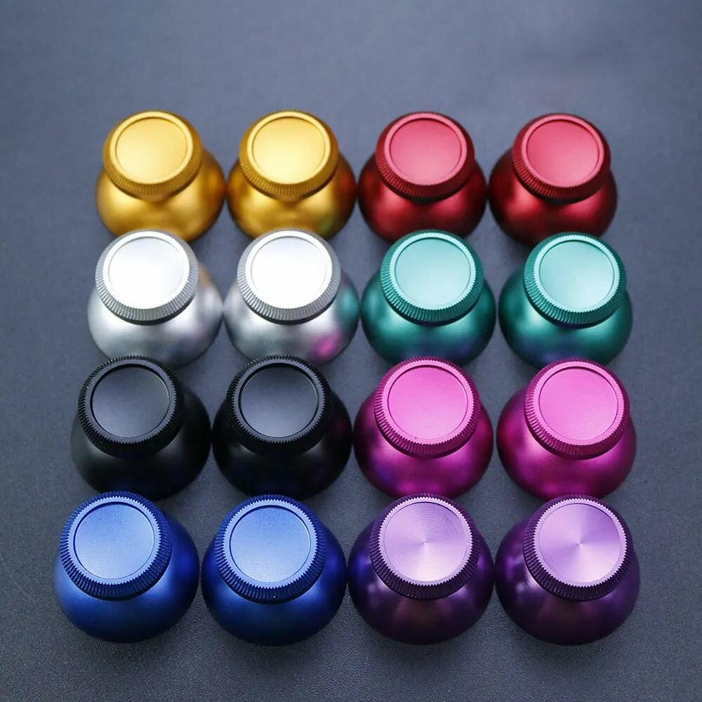 1 пара алюминиевых металлических 3D аналоговых джойстиков с колпачком для большого пальца, кнопка-качелька для контроллера PS4 Pro Slim Xbox One Slim Series X S