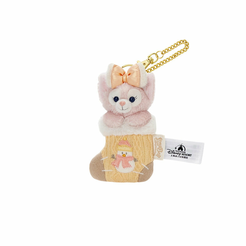 Disney x DISNEYLAND Christmas Socks Collection LinaBell Key Ring Plush Pendant 12.5cm Height Shanghai Disney null