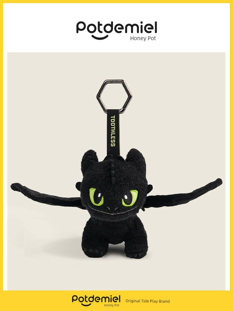 Плюшевый брелок Беззубика в позе стоя, элегантный аксессуар для сумок для фанатов драконов