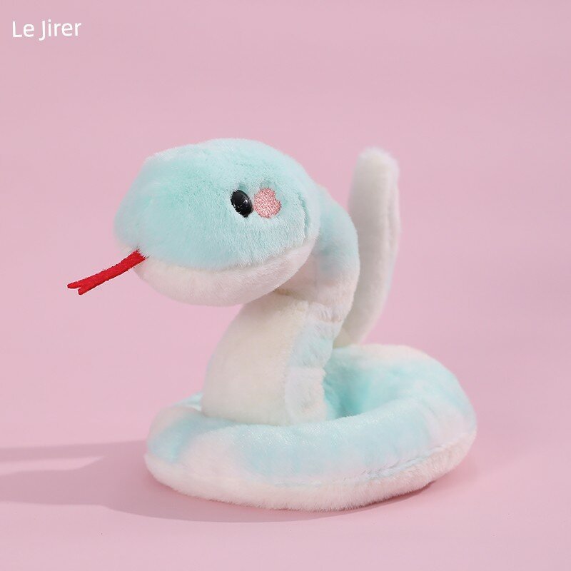 Синяя змея-игрушка с ручным обхватом, длина около 49 см, мягкая и уютная для китайских новогодних праздников