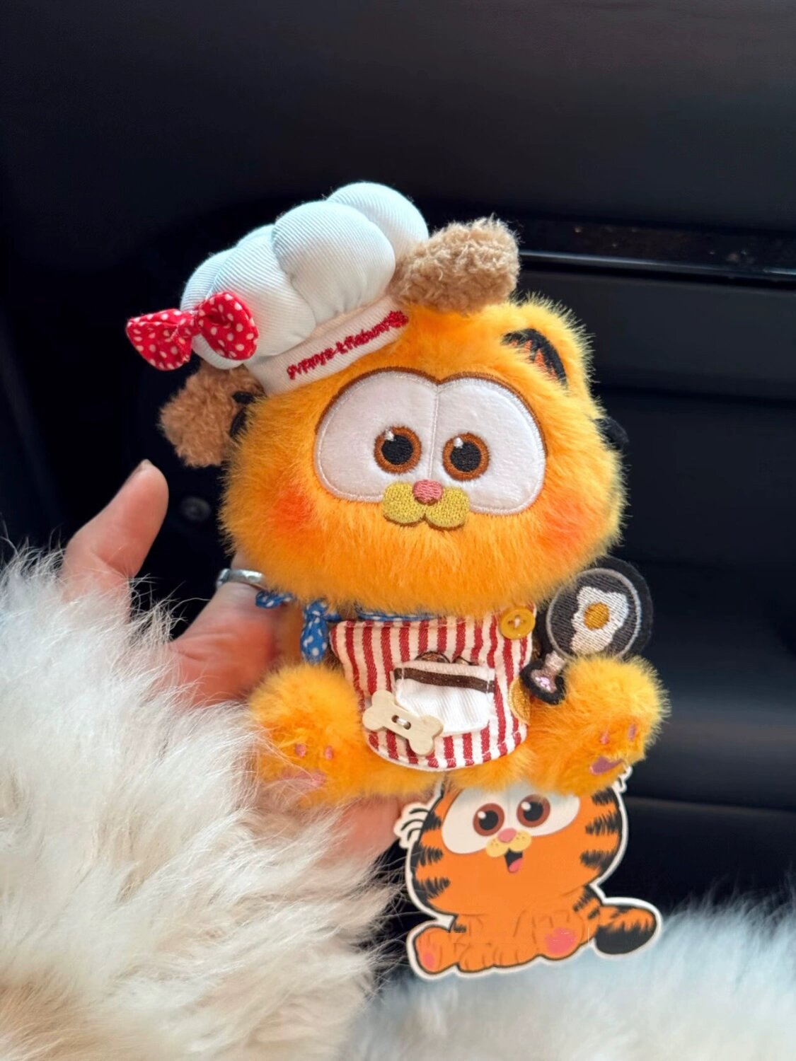 【Оригинальный】Плюшевый брелок-подвеска «Доброй ночи, Гарфилд» для автомобиля, подарок для девочек Брелок Brown Chef
