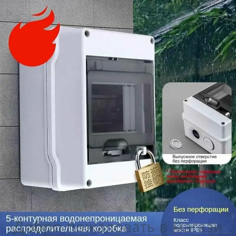 Щит учета электроэнергии пластиковый для счетчика, уличный, герметичный, навесной