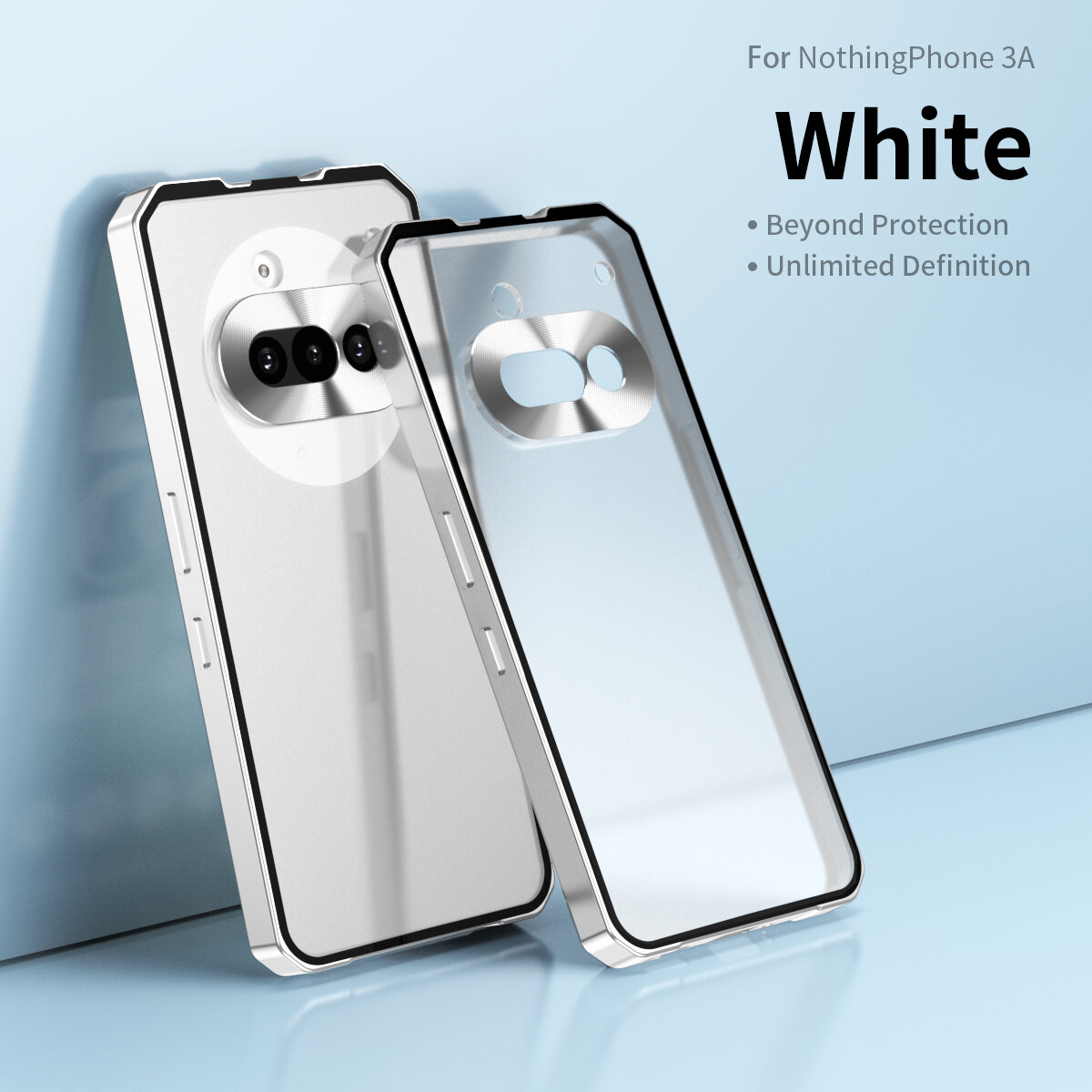 Чехол Для Nothing Phone (3a) Pro / Нафинг Фон 3а Про, soft touch, чехол-кардиомонитор, металл, поликарбонат (PC), защита камеры, ударопрочный, усиленные углы, Nothing, Nothing Phone (3a) Pro, Silver,