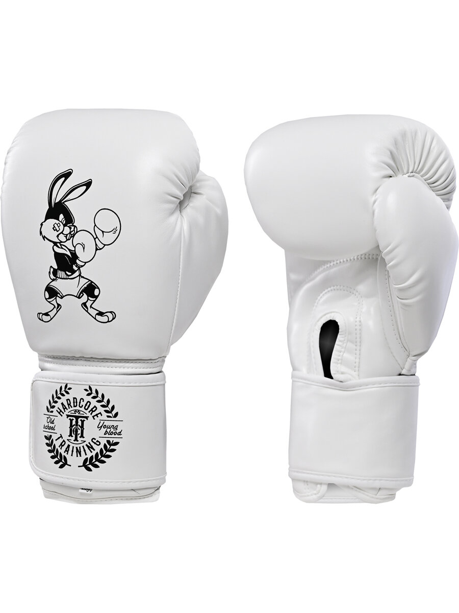 Боксерские перчатки Hardcore Training Surprise PU White 10oz