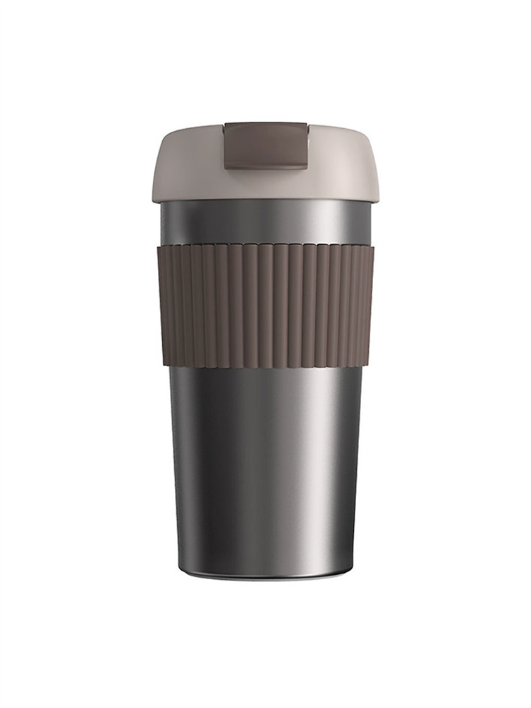 Kiss kiss fish Термокружка непроливайка Kiss Kiss Fish Rainbow 490ml S-U45C серебристый/коричневый
