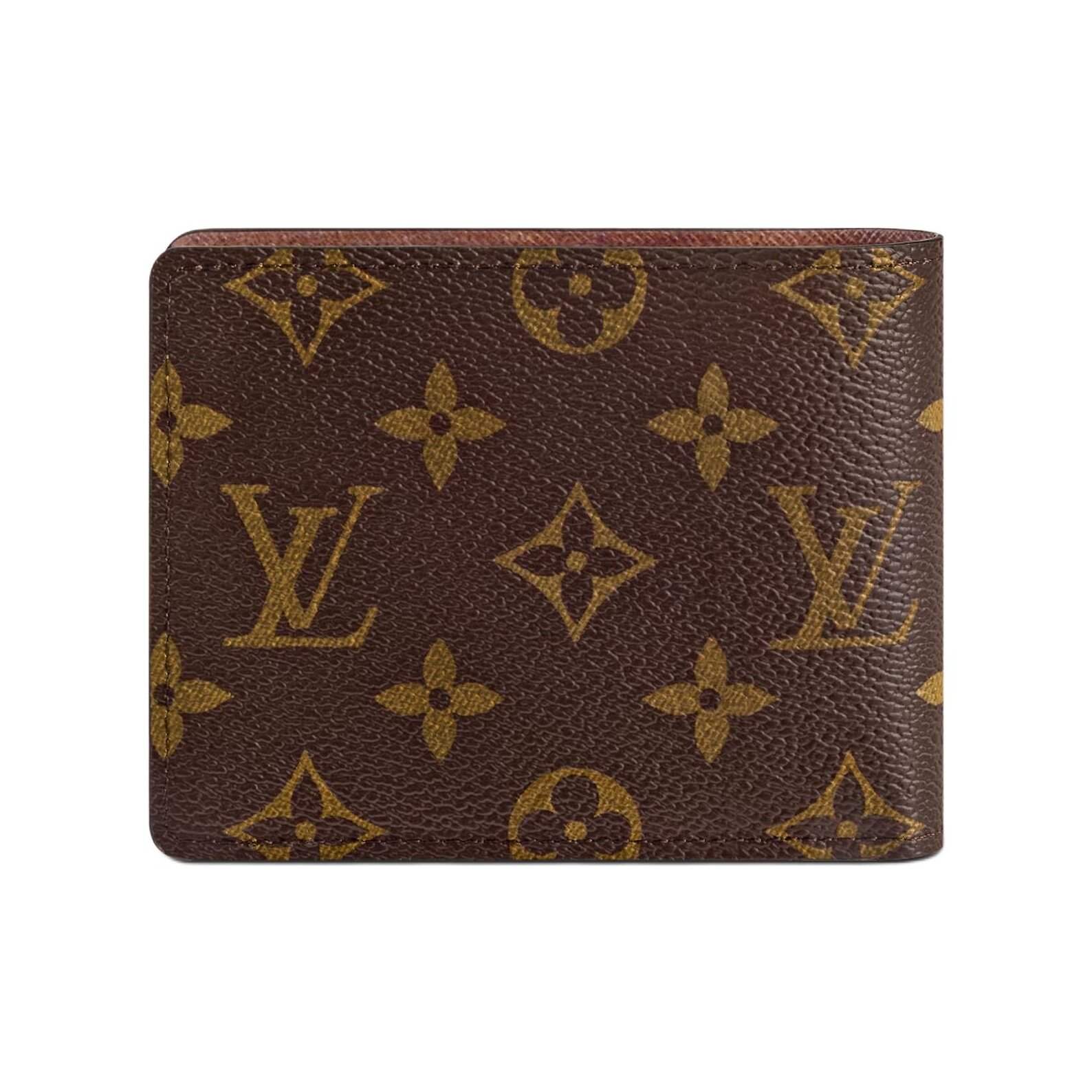 Бумажник Louis Vuitton, фактура тиснение, коричневый — фото 1