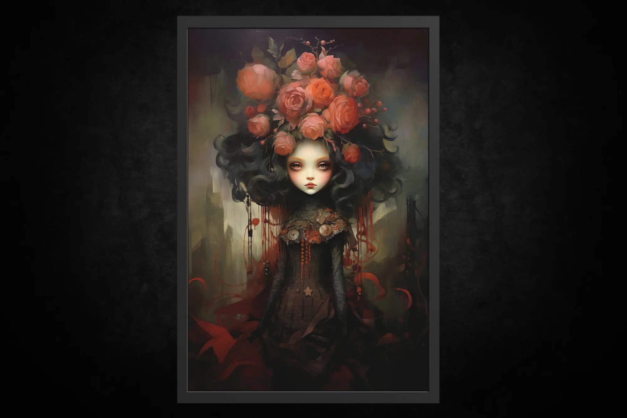 Картина на холсте Готический Темный колледж Стиль зло ведьмахство PF 24920, 20x25cm no frame