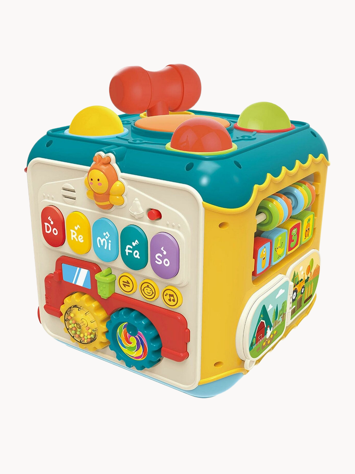 Бизиборд-сортер Huanger интерактивный музыкальный, разноцветный