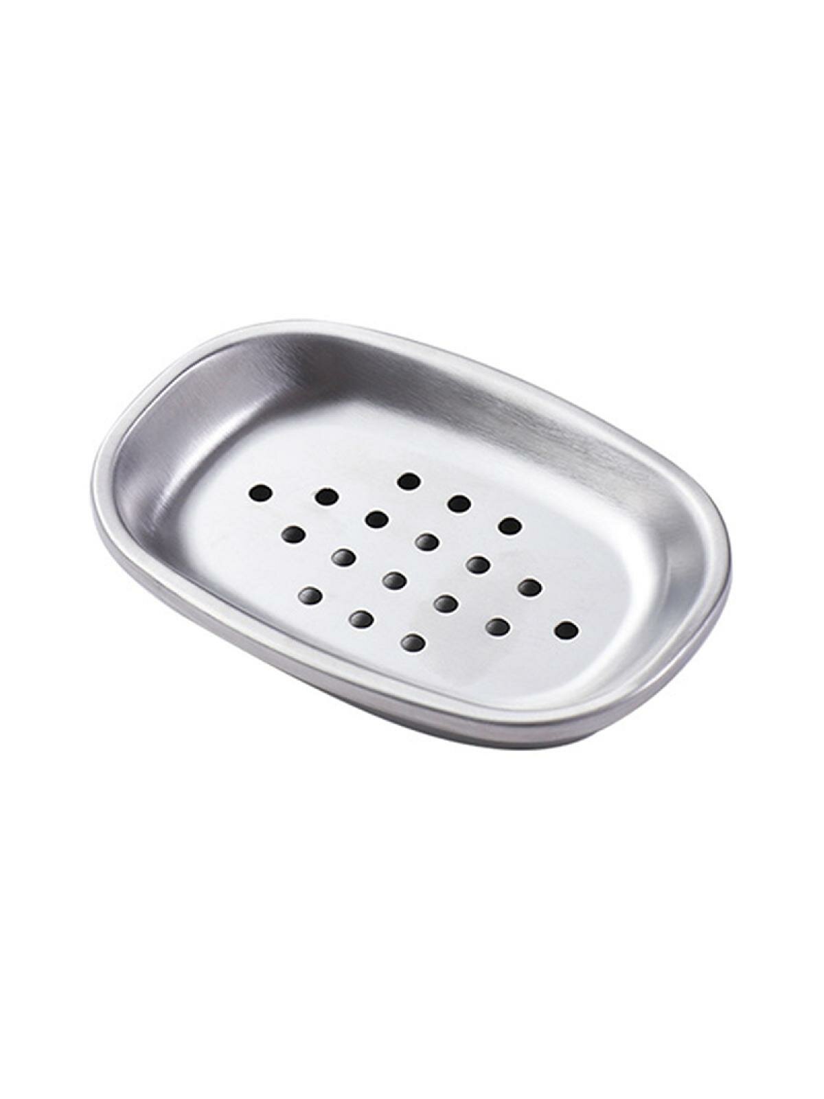 Элегантная мыльница из нержавеющей стали для хранения аксессуаров для ванной и кухни