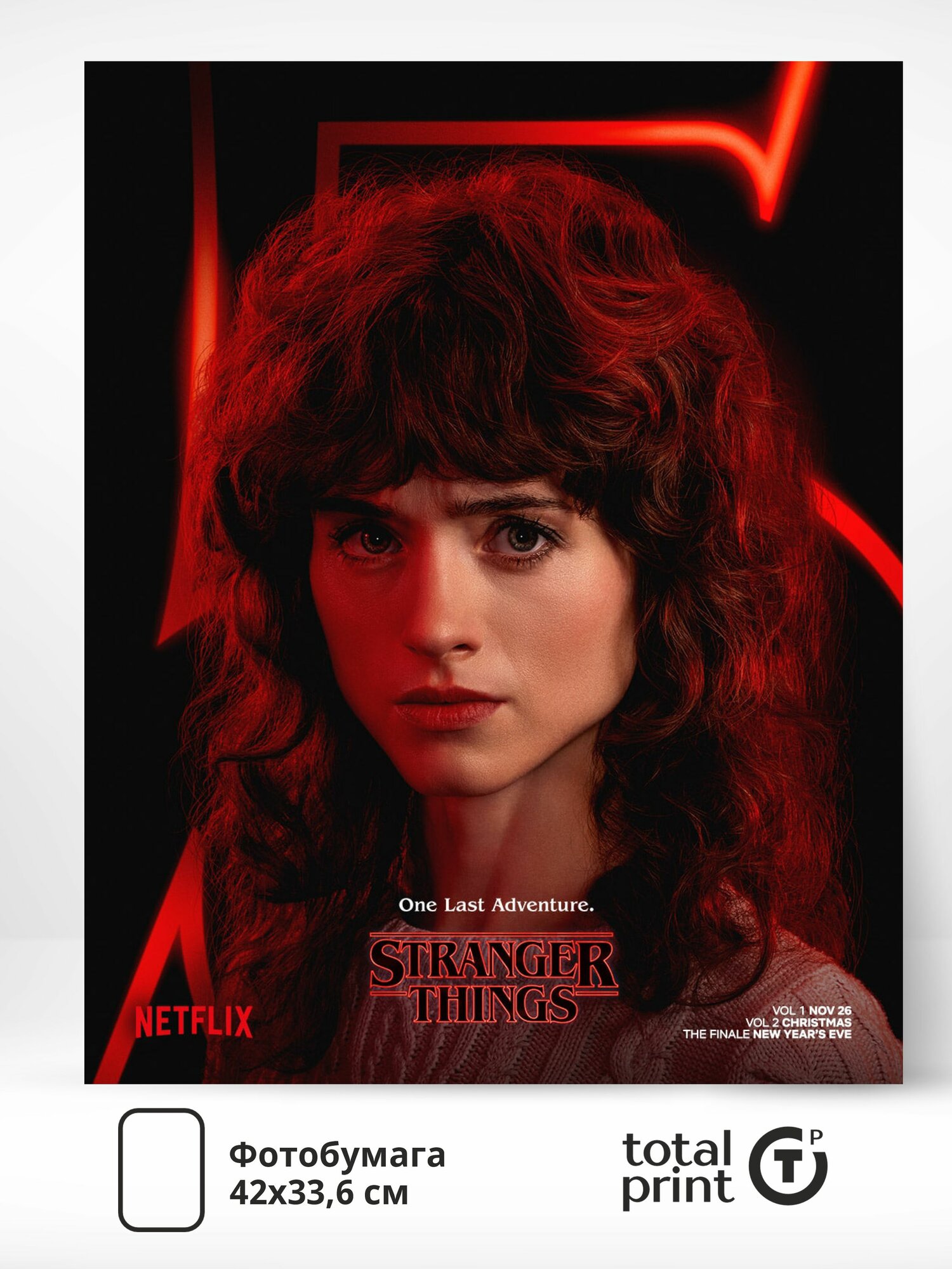Постер Stranger things, Очень странные дела, 5 сезон, 42х33,6 см, TotalPrint