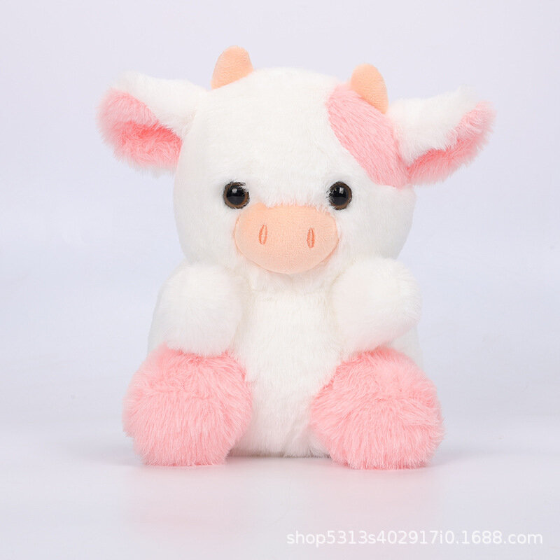 Трансграничная новая розовая плюшевая игрушка для коров Belle Strawberry Cow Милая кукла для коров Розовая