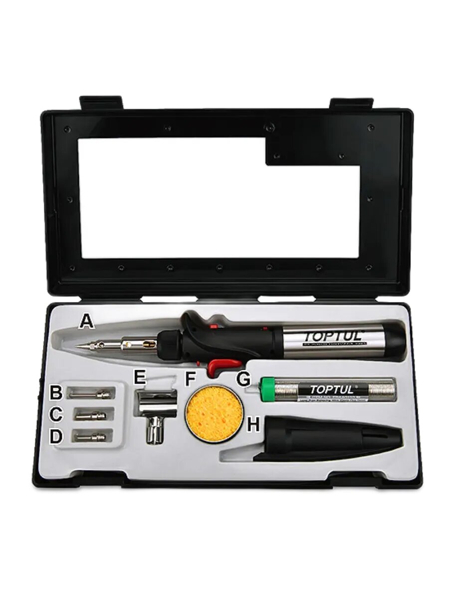 Газовый паяльник с аксессуарами 8 предметов