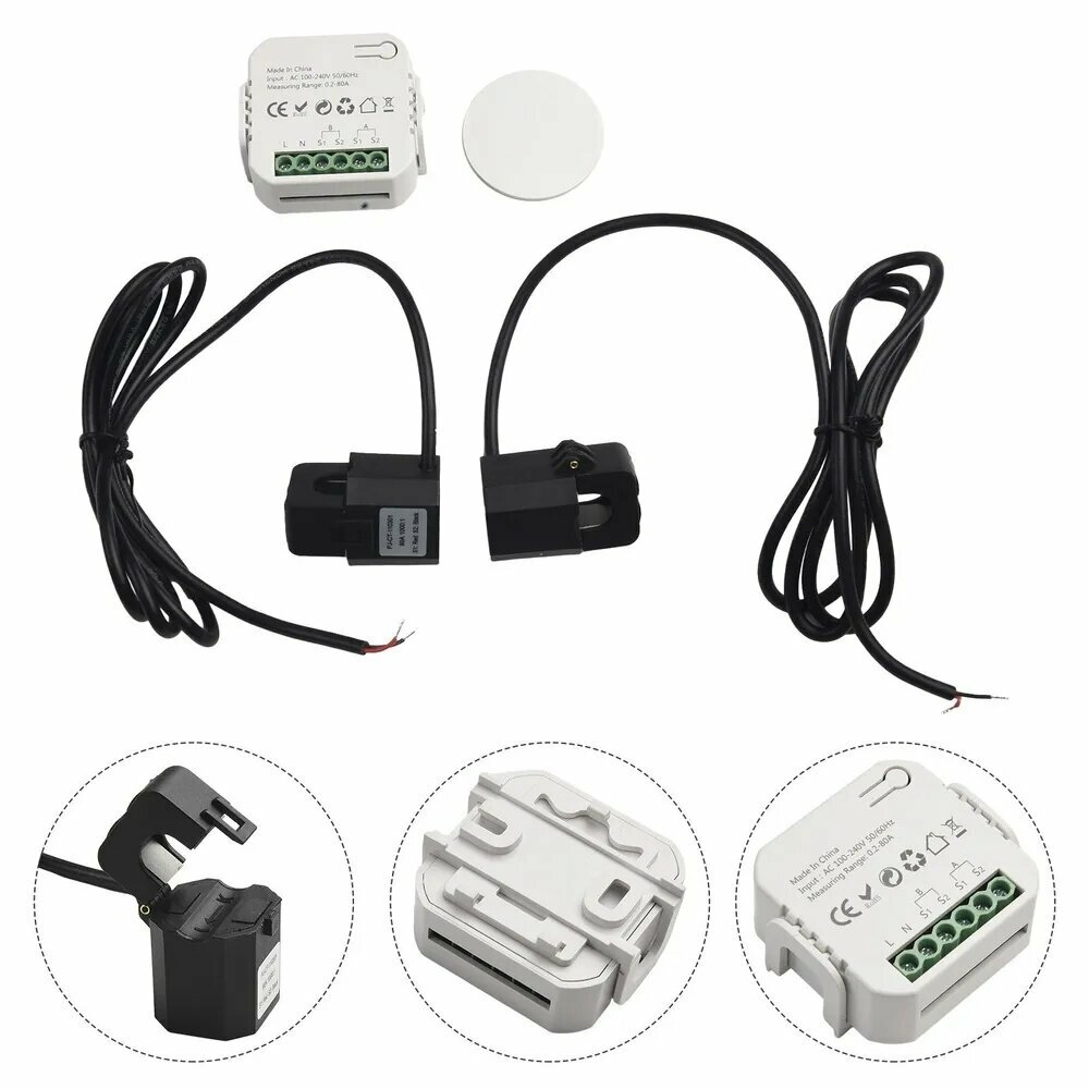 OZ-EXMA Для Tuya Smart для ZigBee счетчик энергии 100-240 В переменного тока 50/60 Гц двунаправленный 2 канала с трансформатором тока зажим приложение монитор