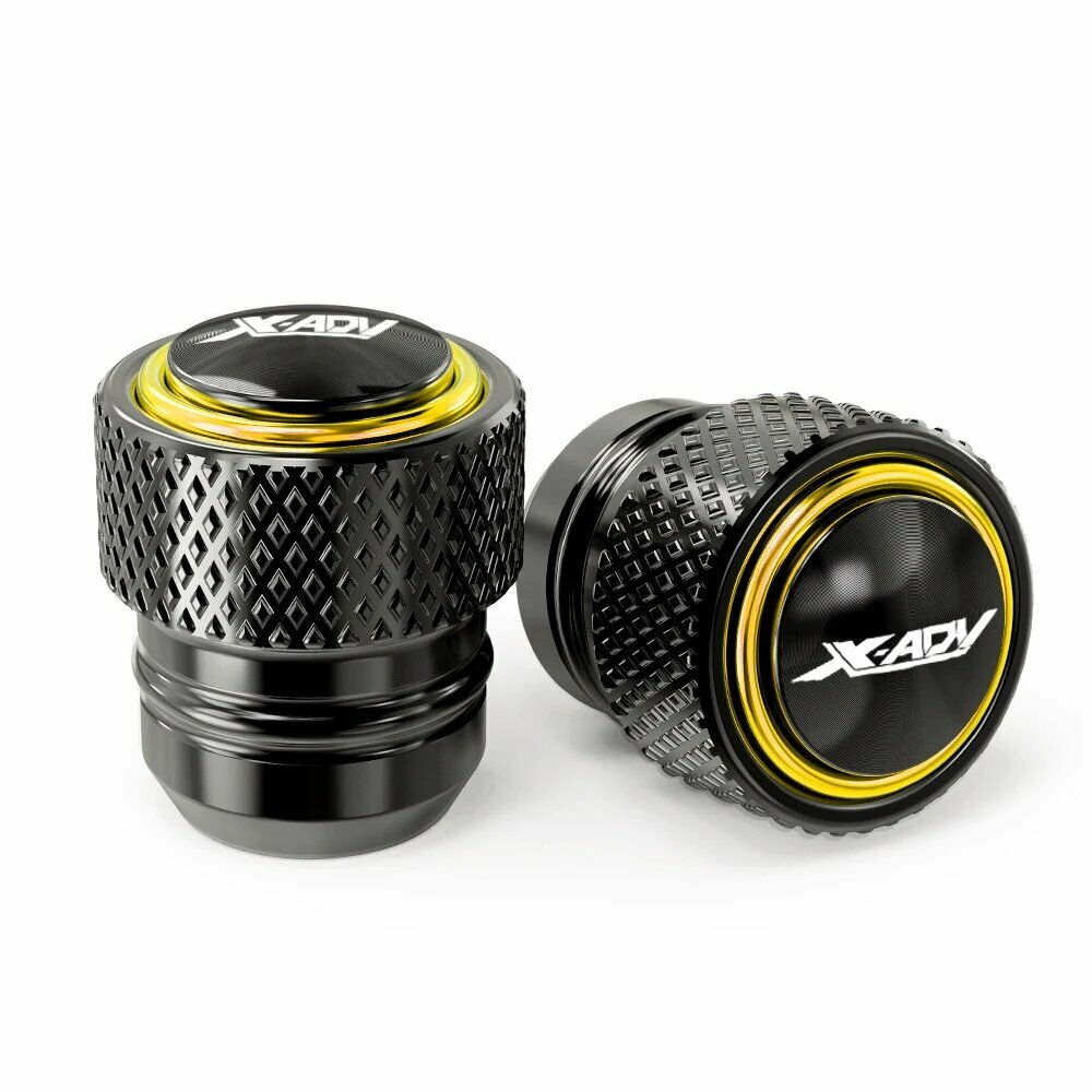 Колпачки клапанов XADV X-ADV 750, черные с золотыми, 2017-2026