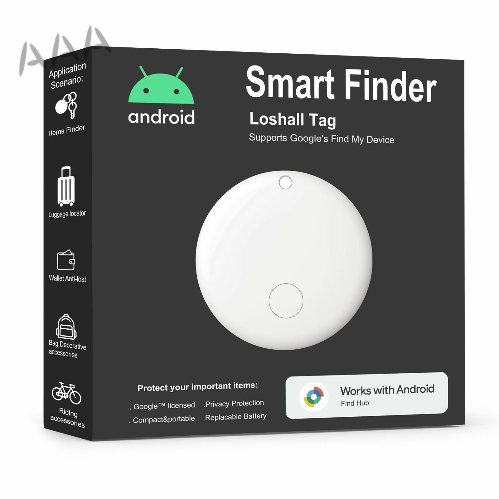 Беспроводной трекер для поиска вещей с поддержкой Bluetooth и сертификацией Google.