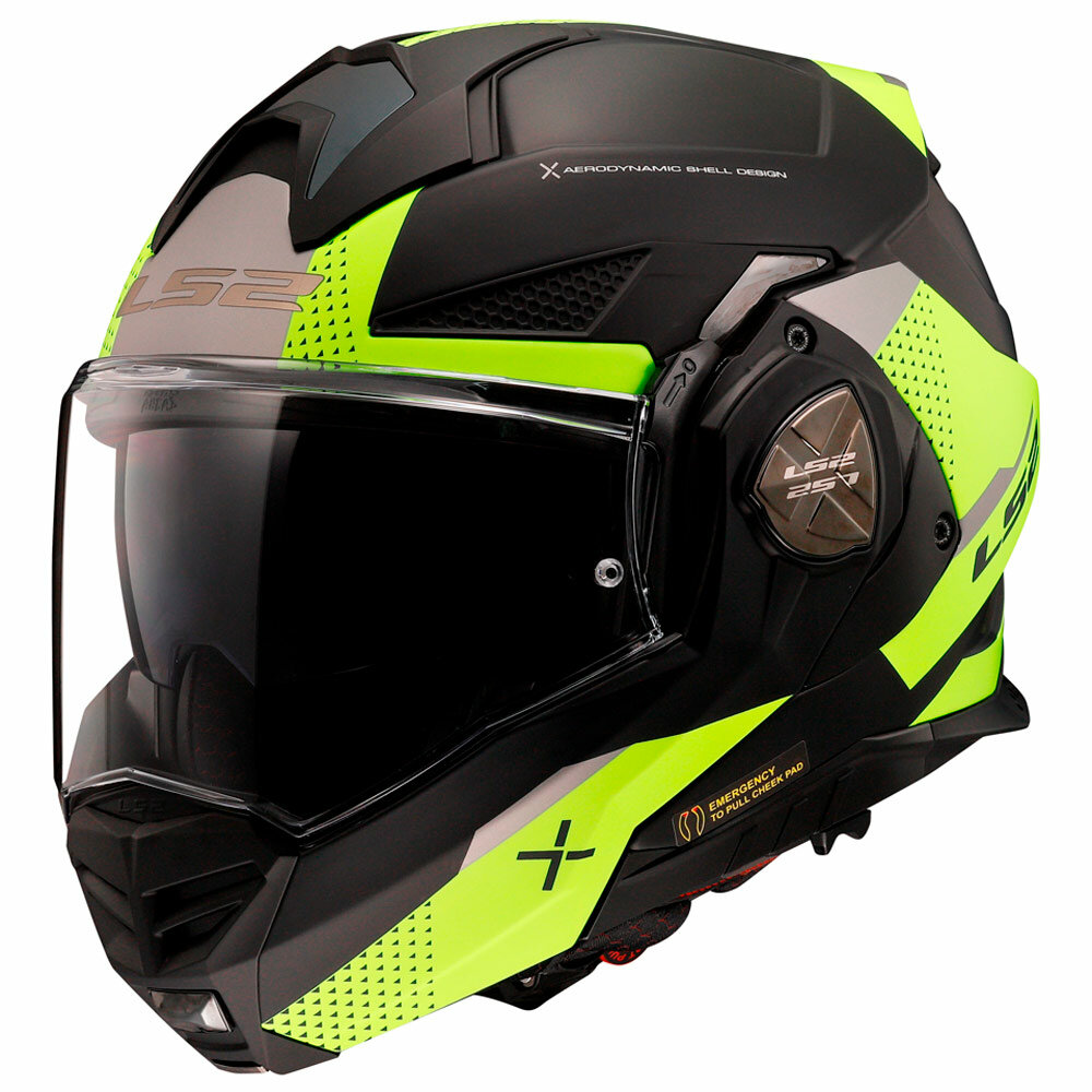 Мотошлем модуляр LS2 FF901 ADVANT X OBLIVION (черный, желтый, S)