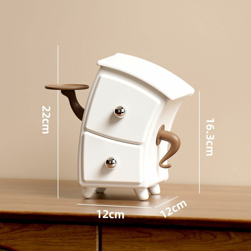 Маленький шкаф без направления, изысканный настольный органайзер, ящик для общежития, изогнутый стиль, ящик для хранения в прихожей, интегрированный стиль