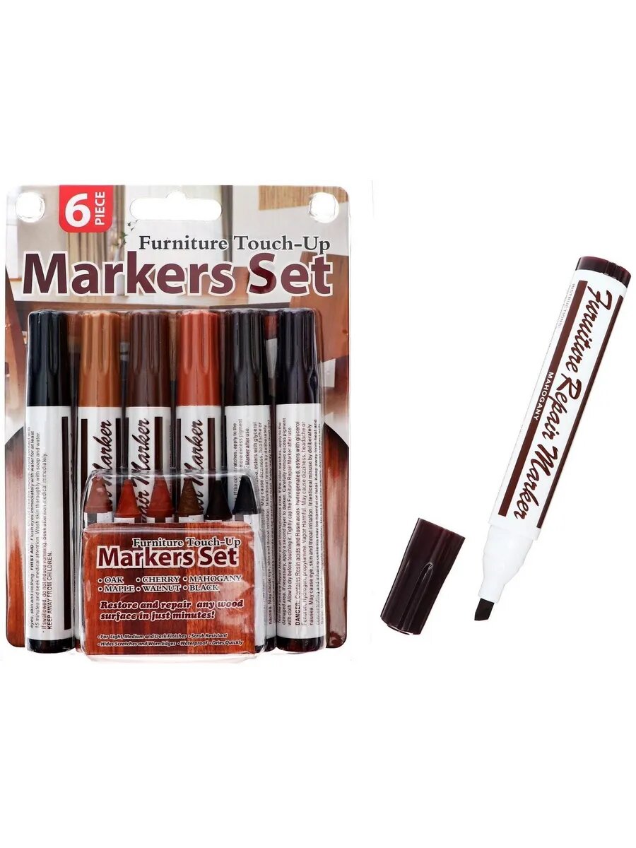 Набор маркеров и мелков для мебели
