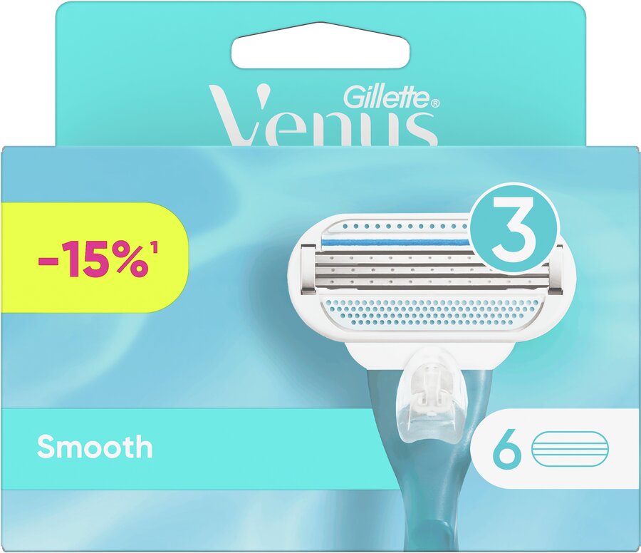 Кассеты сменные для бритья GILLETTE Venus Smooth, 6шт