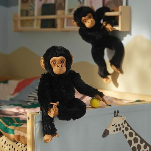 IKEA SANDLOPARE мягкая игрушка, черная, 32 см, шимпанзе