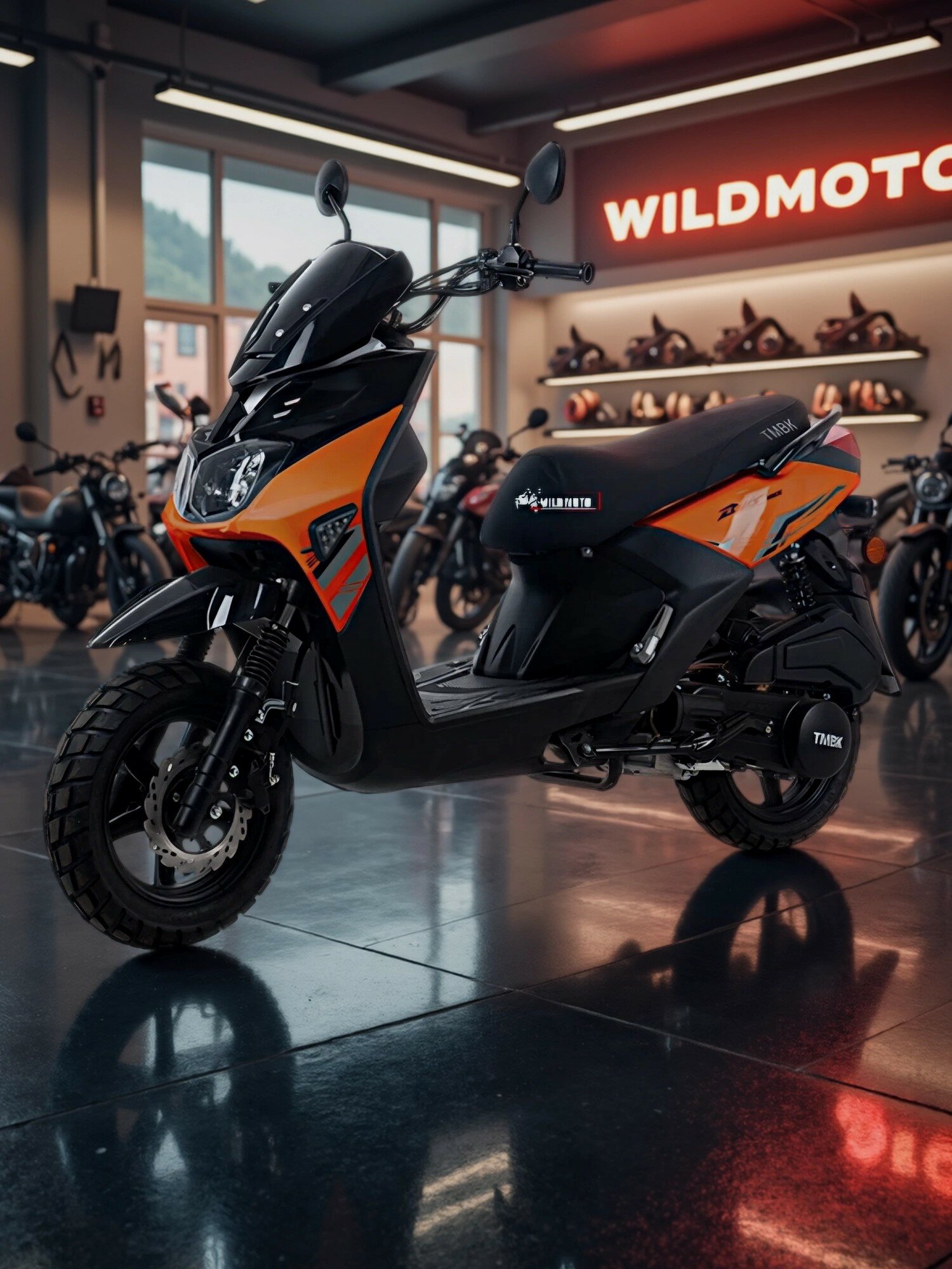 Скутер TMBK BWS от Progasi ✅10л. с, 4х тактный , электростартер, сигнализация, автозапуск с брелка, , внедорожные колеса