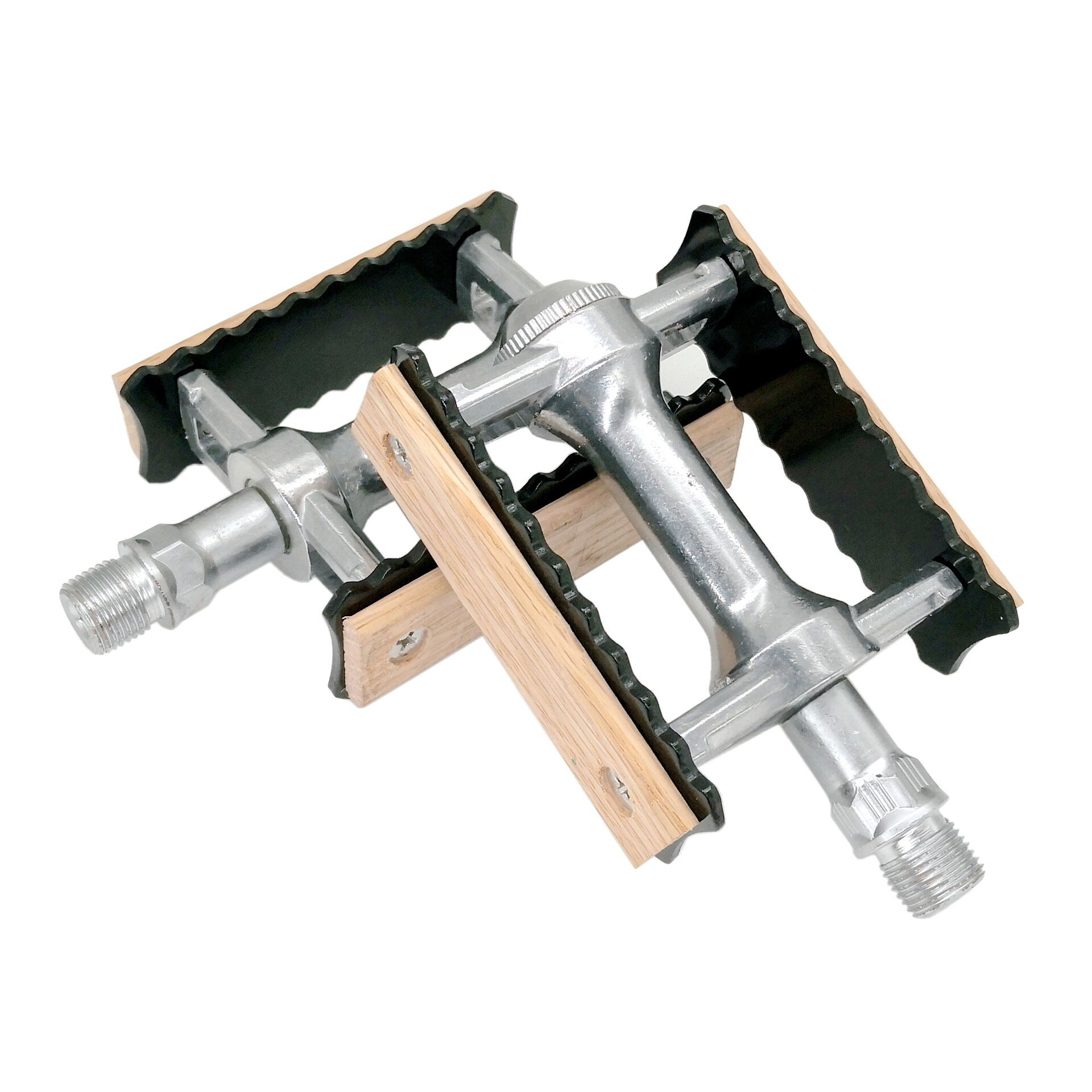 Pedal для велосипеда Retro Dead Flying Bicycle Bearing Peilin Wood Classical Rose Gold (Black FX-1), размер полного комплекта 57*23*21CM, размер отдельного педала 23*13.5*3.7CM, совместим с городскими велосипедами, женскими велосипедами, велосипедами с