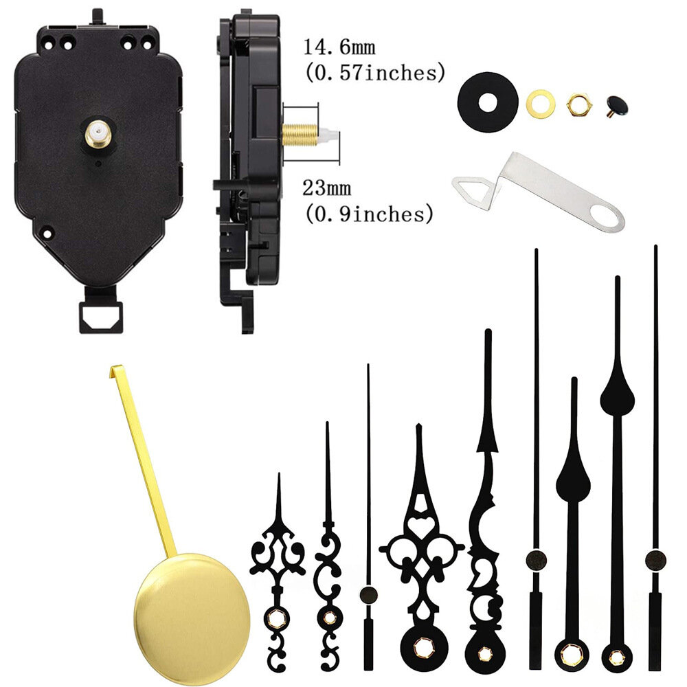 Настенные часы Swing clock movement, кварцевые, металл, качающийся механизм, 500 шт