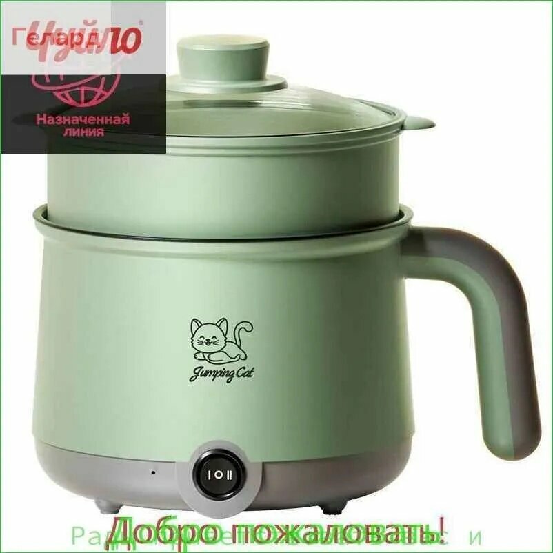 Пароварка электрическая 019bc5cea2307f1785ed647ccebd7f1e, зеленый