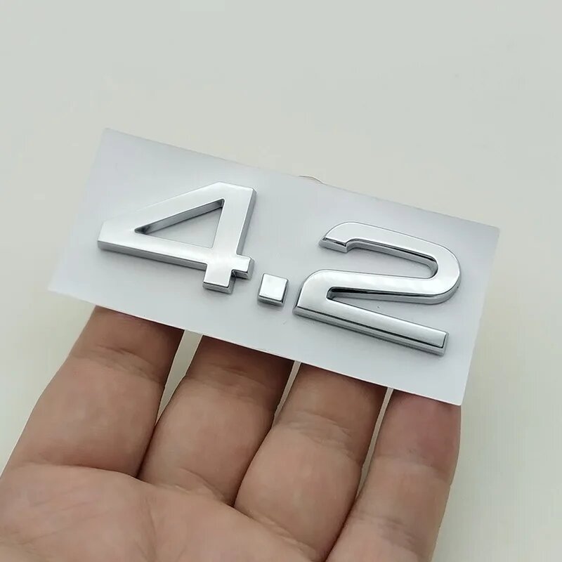 Эмблема 4.2 Chrome для Audi, наклейка на дверь автомобиля