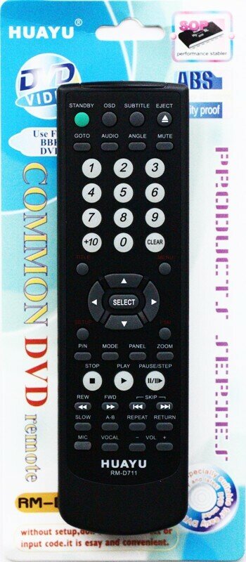 Пульт ДУ UNIVERSAL BBK RM-D711 DVD HUAYU (корпус RC-35)