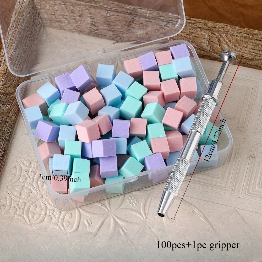 Градиентные губчатые кисти для нейл-арта, 100 шт. Mixed 1