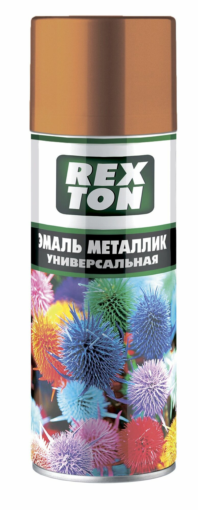 Краска аэрозольная золото акриловая универсальная металлик REXTON 520 мл RT130.50