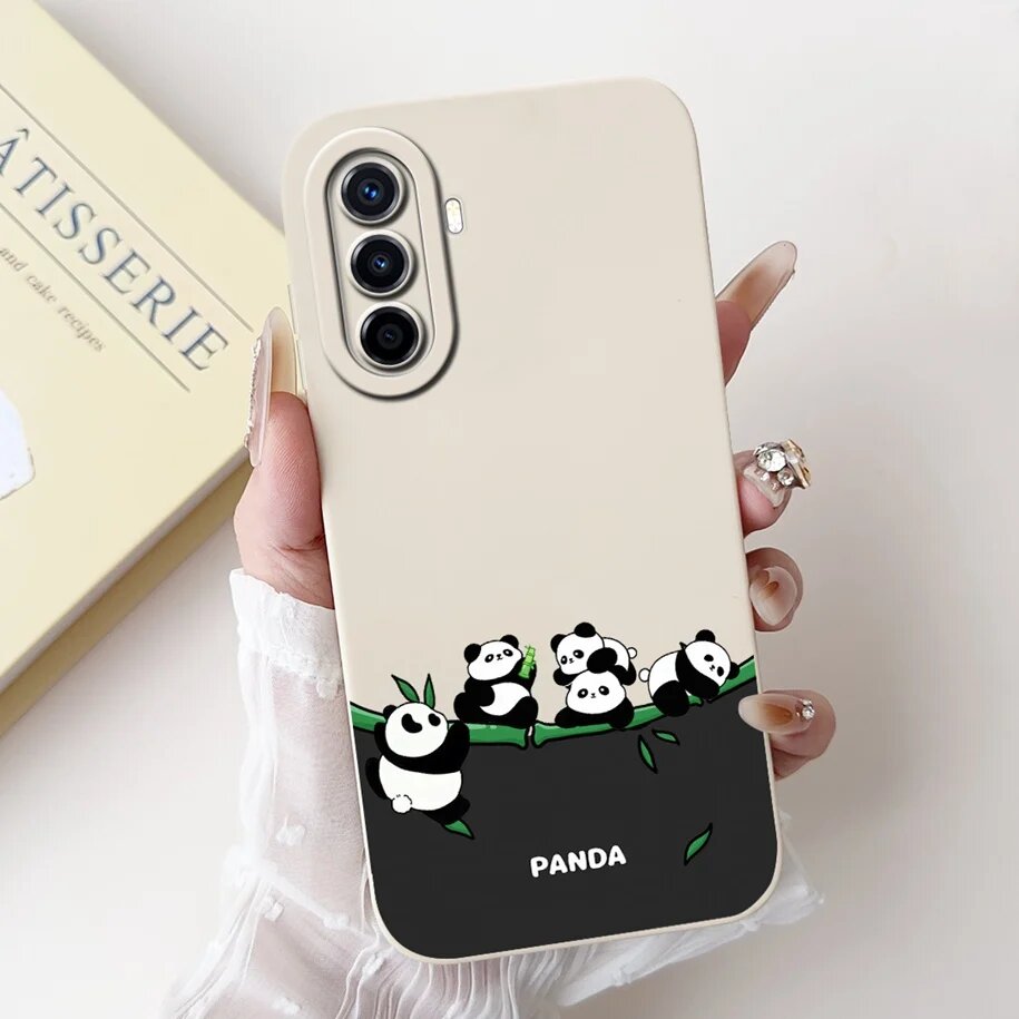 Чехол для Huawei Nova Y70 Plus, милая панда, мягкие силиконовые чехлы из ТПУ Capa-U02, For Nova Y70