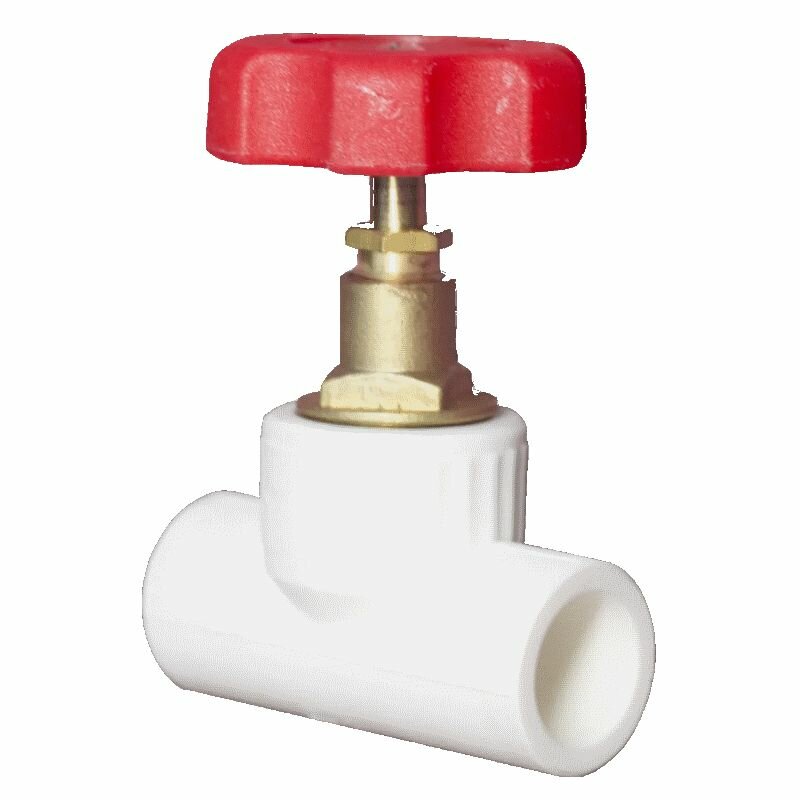 Клапан (вентиль) PP-R запорный белый внутренняя пайка Дн 32х90гр VALFEX 10146032