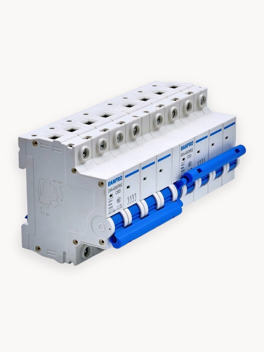 Реверсивный рубильник DANPRO DAN-4025RRG 25A MTS 4P+4P / Ручной ввод резерва трехфазный / Устройство автоматического ввода резерва