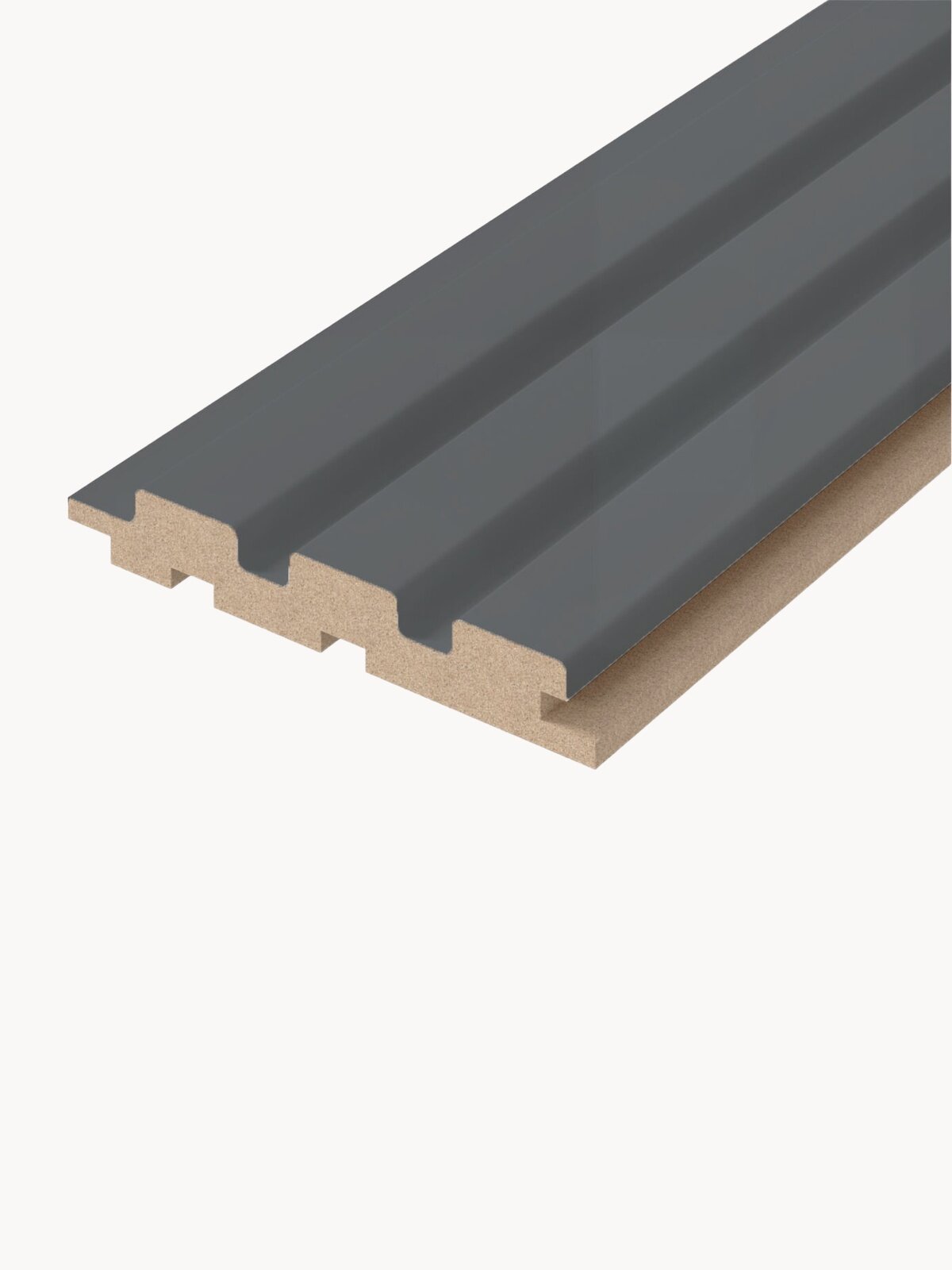 Панель Стеновая Реечная МДФ Stella Beats De Luxe Black Lead 2700x119x16 мм