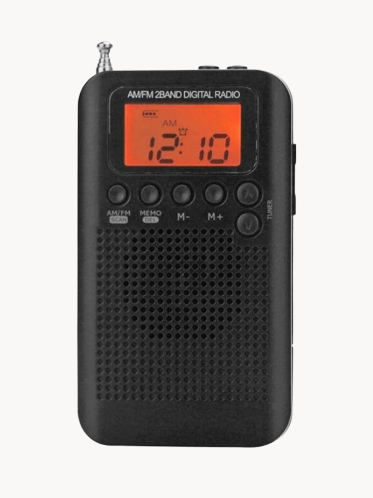 Карманный Цифровой DSP Радиоприемник HanRongDa HRD-104 Black Питание от Батареек Расширенный УКВ Диапазон 64-108 MHz