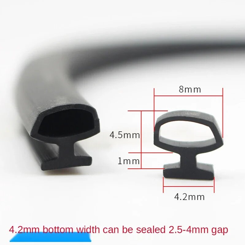 Уплотнительная лента EPDM черная, 1M, 4.2mm